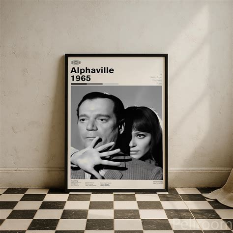 Alphaville Movie Poster Jean Luc Godard Mid Century Modern Etsy