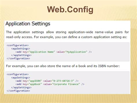 Asp Net Webconfiguration PPT