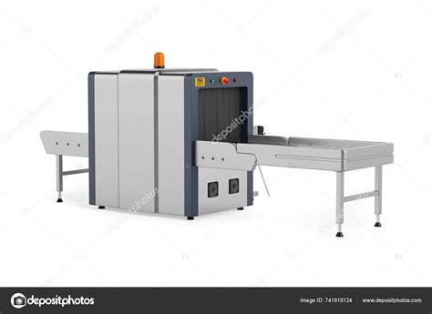 Airport Ray Security Baggage Scanner White Background Rendering — Stock