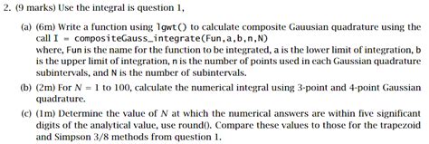 Solved This Is A Matlab Question Please Only Use Matlab To