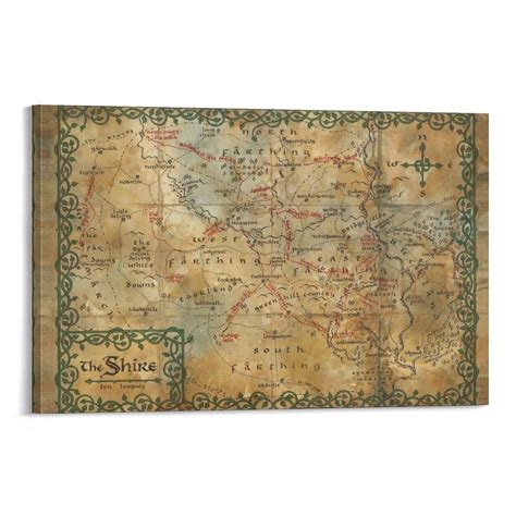 Middle Earth Map Lord Of The Rings Poster 7 Room Aesthetic Poster