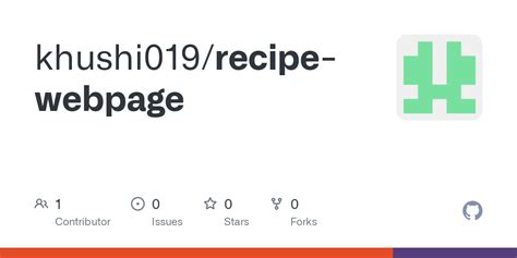github khushi019 recipe webpage