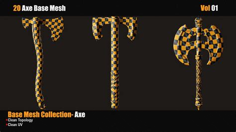 20 Axe Base Mesh Flippednormals