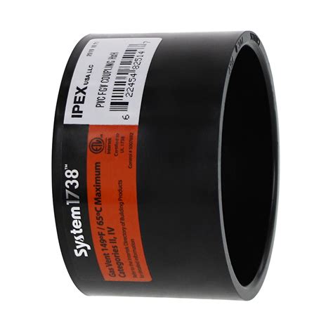 Ipex Ipex 397353 System 1738 3 In Pvc Flue Gas Vent Coupling Hub X Hu