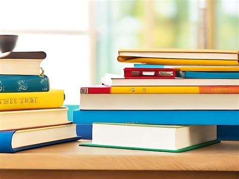 Premium Ai Image Ready For Books On School Desk In Class Ai Generated