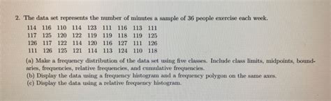 solved the data set represents the number of minutes a