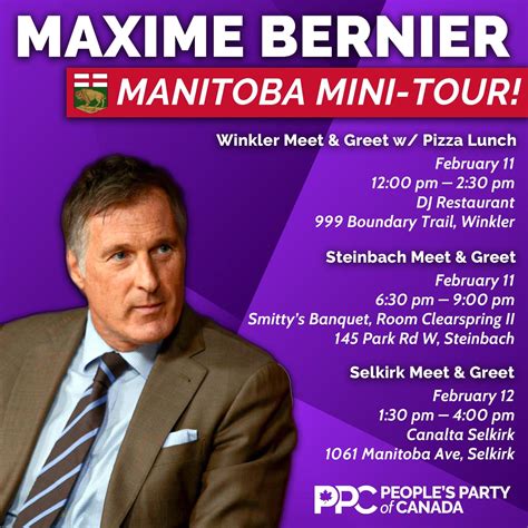 Maxime Bernier On Twitter Come Meet Me And Other Ppc Supporters In