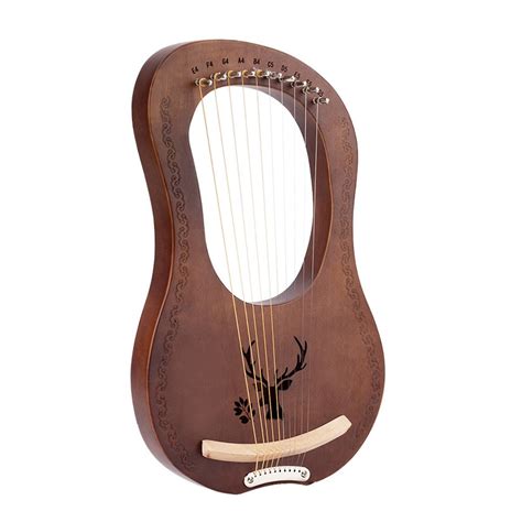 Wooden Mahogany 7 String Lyre Harp Stringed Musica Vicedeal