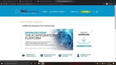 SoftwareAG WebMethods Free Trial Version Download YouTube