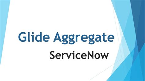 What Is Glideaggregate In Servicenow With Usecase Detail Explanation