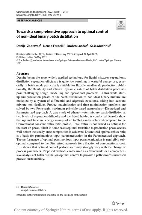 Towards A Comprehensive Approach To Optimal Control Of Non Ideal Binary