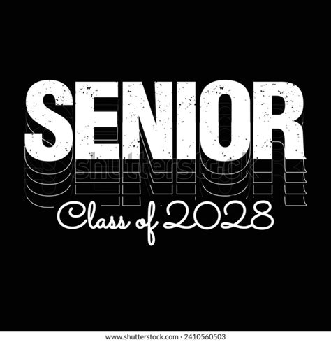 Typography Class 2028 Greeting Invitation Card Stock Vector Royalty