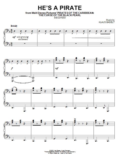 He S A Pirate Sheet Music Direct