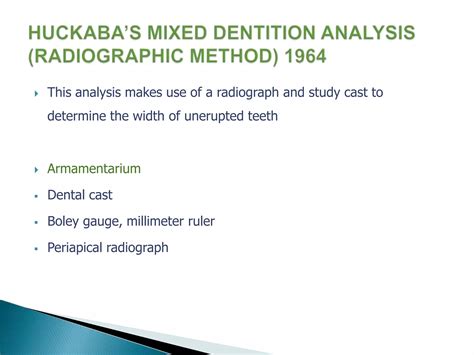 Mixed Dentition Analysis Pptx
