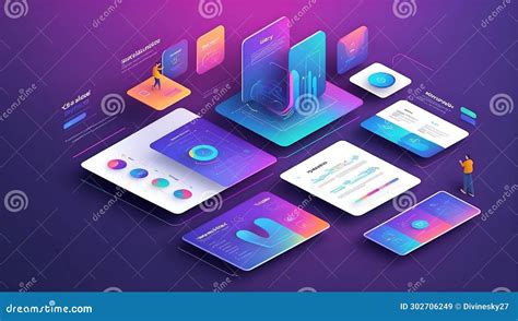 Sculptedspectrum Crafting Sleek Ui Ux Perfection Ai Generate Stock