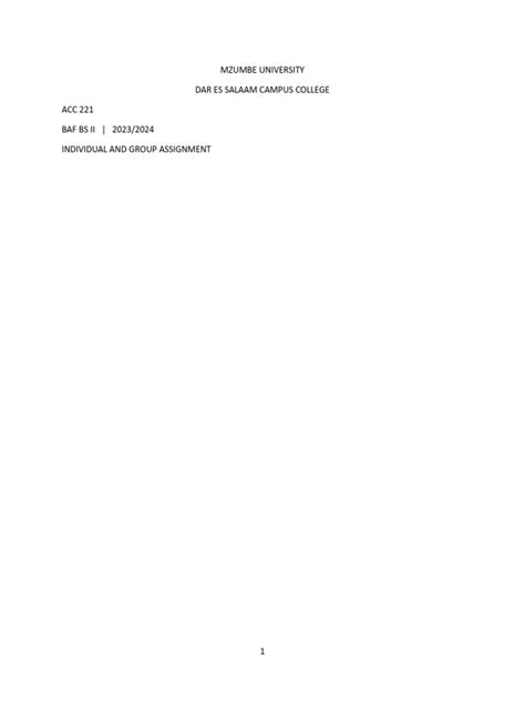 Acc 221 Assignment 2024 Download Free Pdf Business Economies