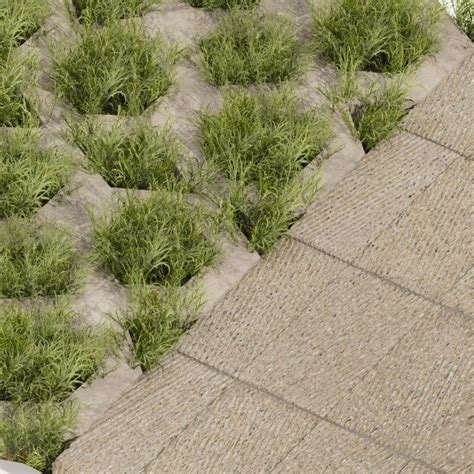 Collection Plant Vol 499 Concrete Tileable Grass Model 3d In