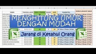 Cara Menghitung Umur Di Microsoft Excel Tips And Solution