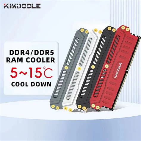 kimdoole 알루미늄 합금 메모리 ram 쿨러 냉각 키트 2 개 방열판 냉각 조끼 pc ram diy pc 게임 오버