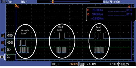 spi issue reading external adc ad7175 8 id register using sam4sa16b