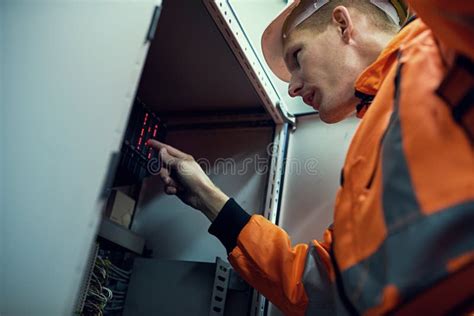 Power Inspection And Man In Electricity Maintenance For Engineering Of Industrial Grid System
