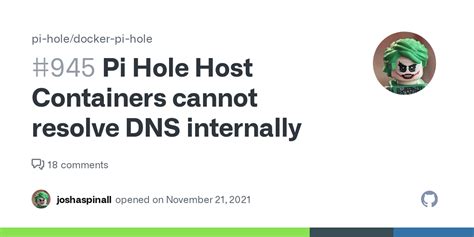 Pi Hole Host Containers Cannot Resolve Dns Internally · Issue 945 · Pi