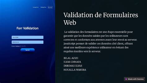Validation De Formulaires Web Avec Javascript Étude Complète Studocu