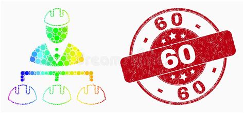 Vector Engineer Hierarchy Mosaic Icon Of Triangle Elements Stock Vector