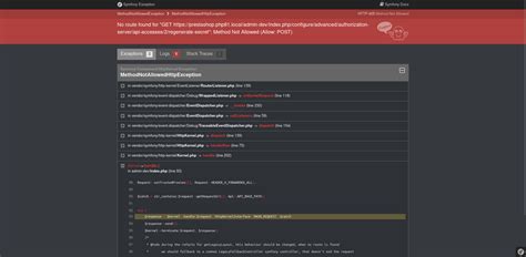 Authorization Server Error With The Regenerate Client Secret Link