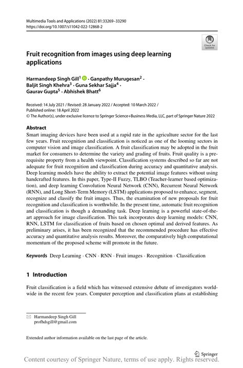 Fruit Recognition From Images Using Deep Learning Applications