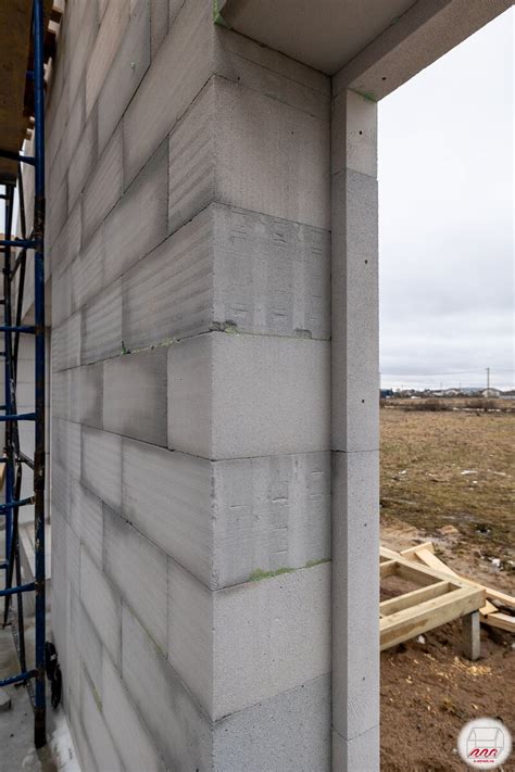 Четверть из газобетона правильный оконный проём в газобетонном доме Андрей Шанс УШП