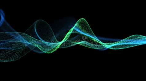 Abstract Flowing Smooth Fractal Waves Background Digital Network Stock