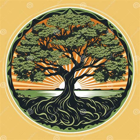 Tree Of Life Graphic Design Nature Inspired Art Nouveau By Jonathan