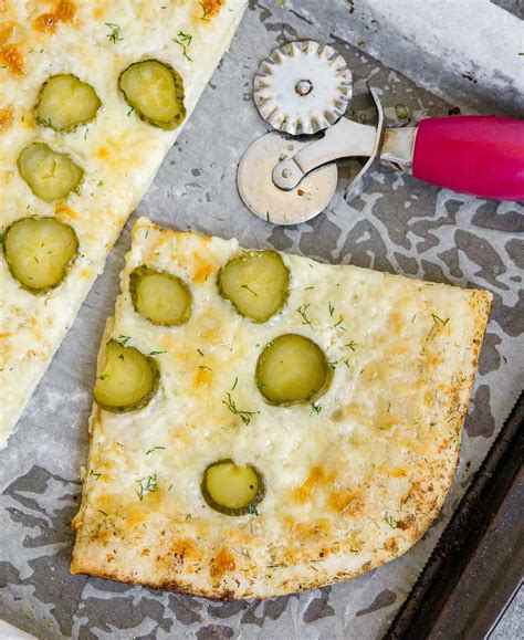 Pickle Pizza With Garlic Parmesan Crust Babaganosh