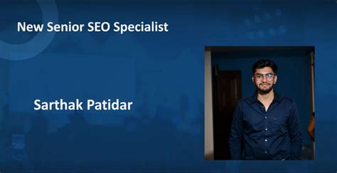 Seo Promotion Careergrowth Teamwork Digitalmarketing Seniorseo Sarthak Patidar