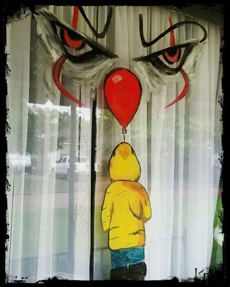 Diy It Pennywise Halloween Window Decoration Ehow Com Artofit