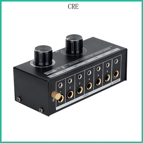 cre 6 input 1 output rca input signal selector switch source selection switcher with volume