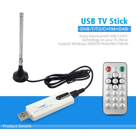 Digital Dvb T2 Usb Tv Stick Tuner With Antenna Remote Hd Tv Receiver For Dvb T2 Dvb C Fm Dab Sdr