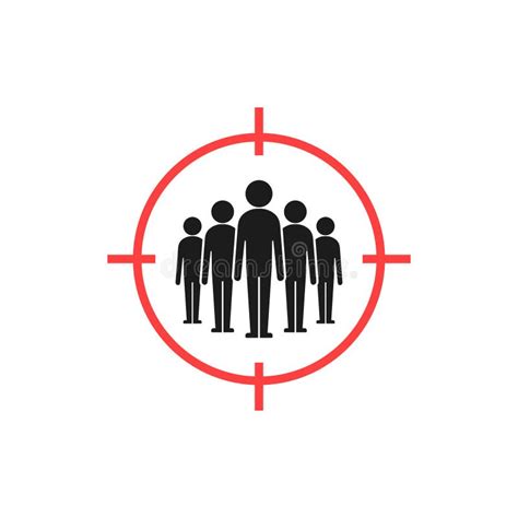 Target Audience Icon Audience Targeting Vector Isolated Symbol Team Inside Aim Illustration
