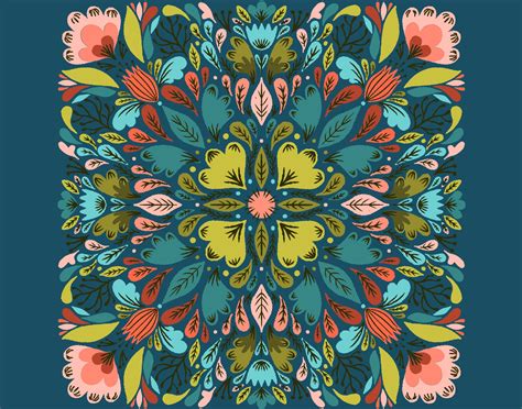 Symmetrical Floral Pattern 232539 Vector Art At Vecteezy