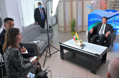 Sac Chairman Prime Minister Senior General Min Aung Hlaing Receives Interview With Ria Of