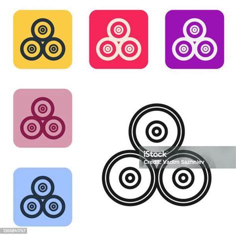 검은 색 라인 페인트 스프레이 흰색 배경에 격리 아이콘 수 있습니다 색상 정사각형 단추로 아이콘을 설정합니다 벡터 공란에 대한 스톡 벡터 아트 및 기타 이미지 Istock