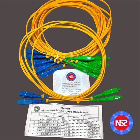 jual patchcord 2m 2mm sc upc sc apc duplex g657a1 high quality patch