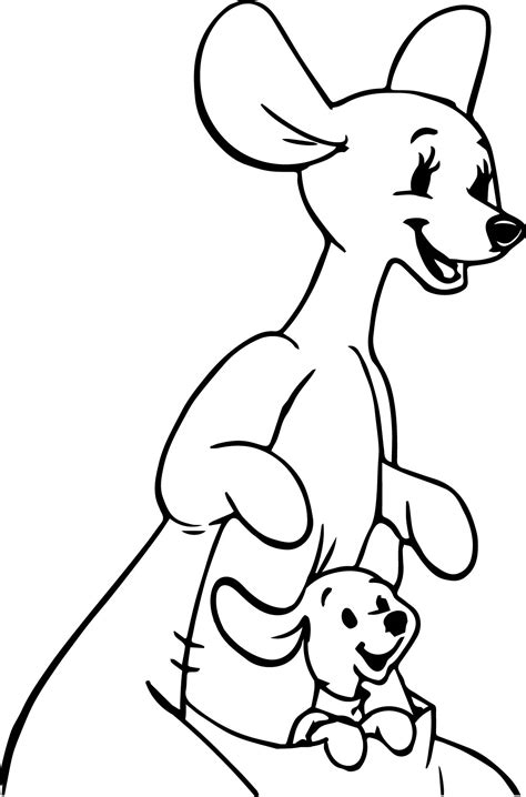 Gambar Winnie Pooh Kangaroo Coloring Page Wecoloringpage Book Pages Di