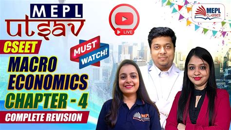 Mepl Utsav Cseet Macro Economics Chapter 4 Revision Mepl Classes Youtube