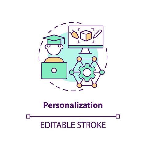 2d Multicolor Icon Representing Personalization In Ai Isolated Vector Illustration Innovation