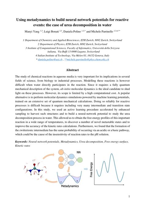 Pdf Using Metadynamics To Build Neural Network Potentials For