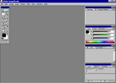 Adobe Imageready 1 0 In 1998 Web Design Museum