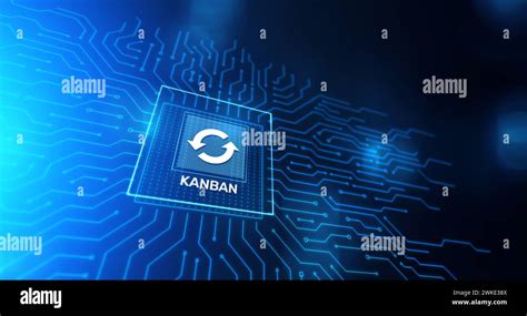 Kanban Work Flow Process Management System Concept On Virtual Screen Stock Photo Alamy