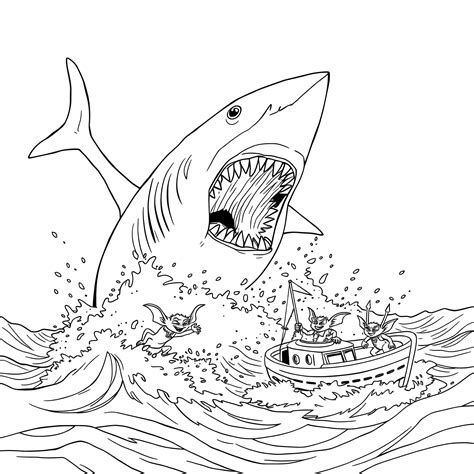 Best Jaws Coloring Pages Free Printable Pdf